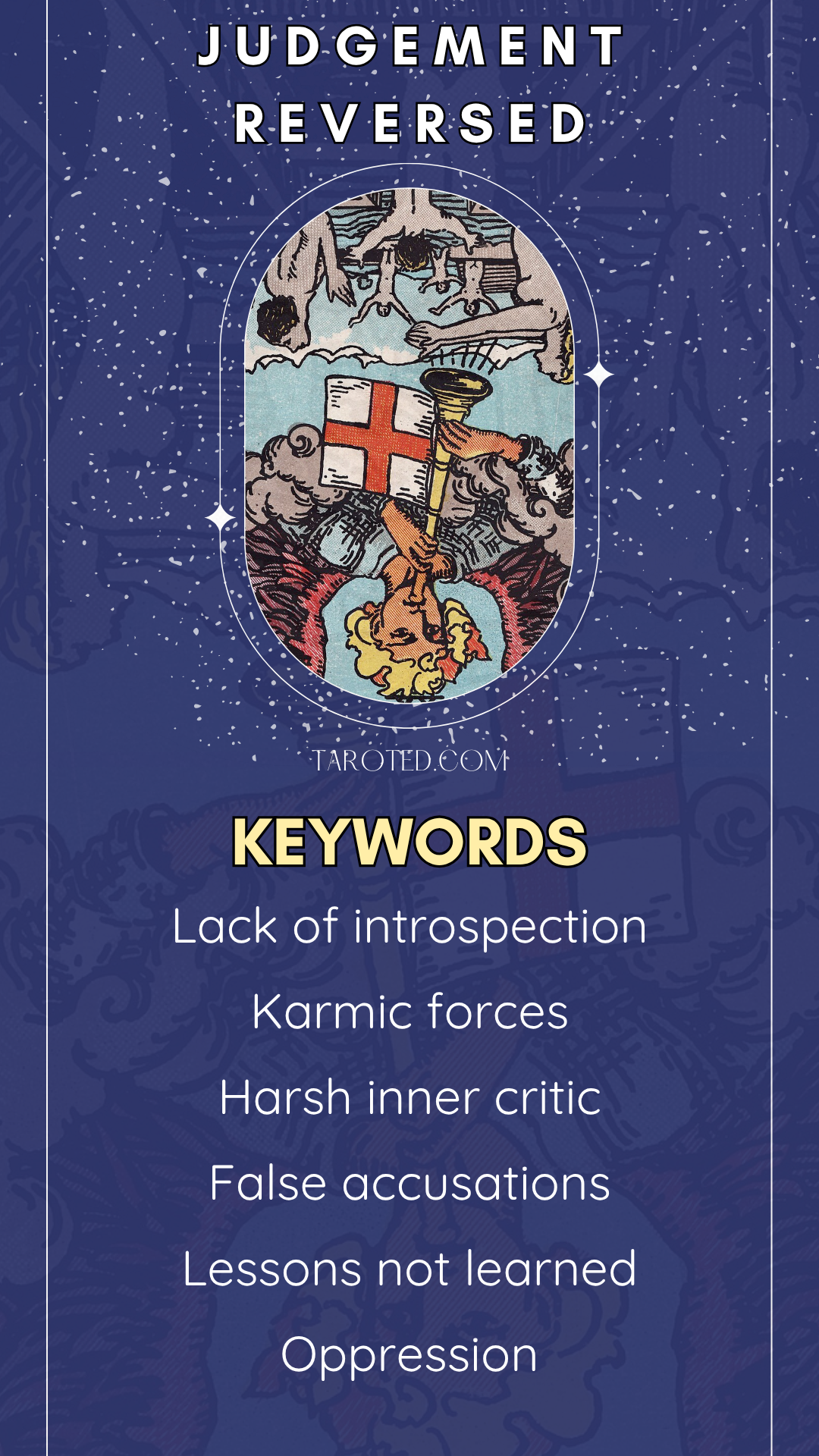Judgment Reversed Tarot Card Meaning