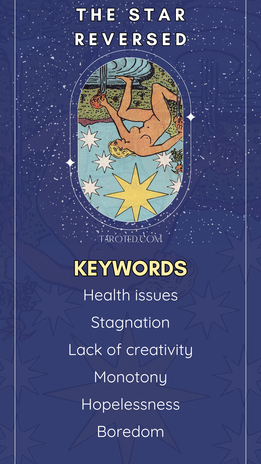 The Star Reversed Tarot Card Meaning